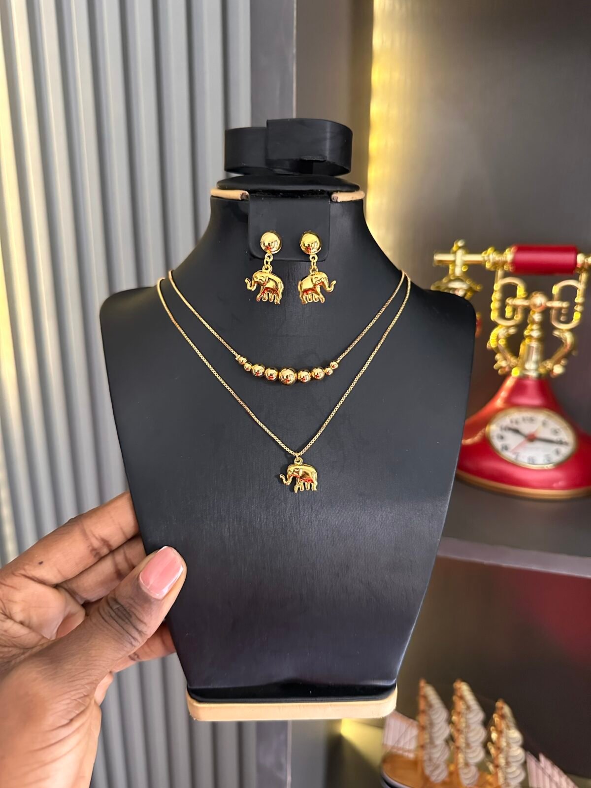 Goldie layered necklace set| Buy Online Nigeria |% junejewelries.com